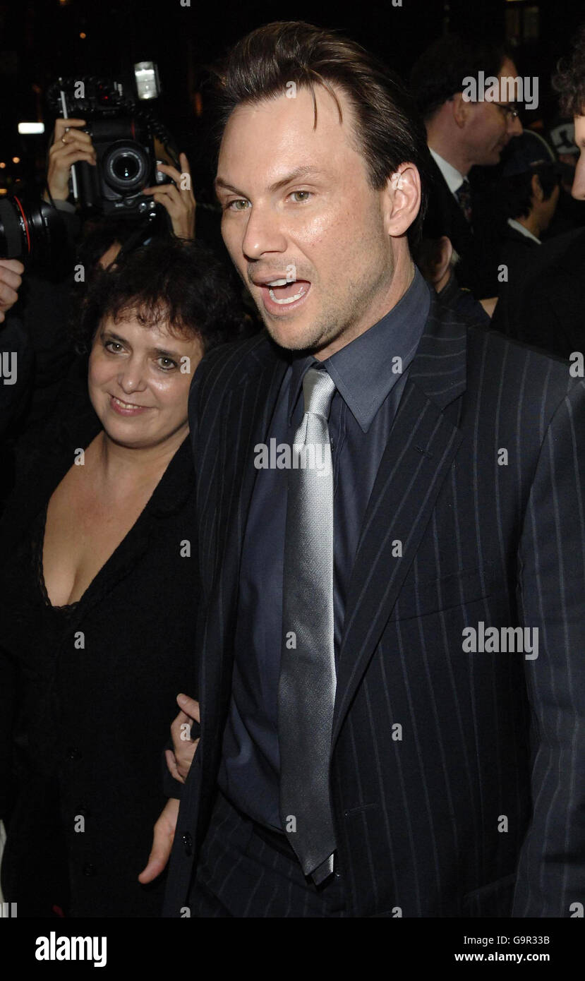Christian Slater and his his partner arrive for the VIP Press Night of ...