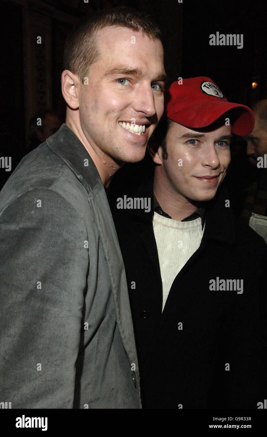 Stephen Gately and partner Andrew arrive for the VIP Press Night of ...