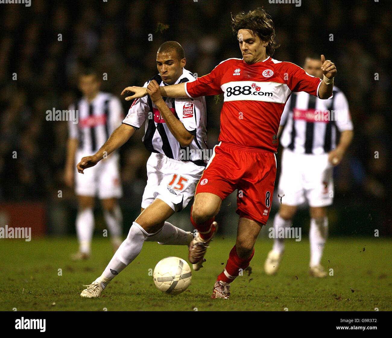 (L-R) Diomansy Kamara, West Bromwich Albion and Jonathan Woodgate ...