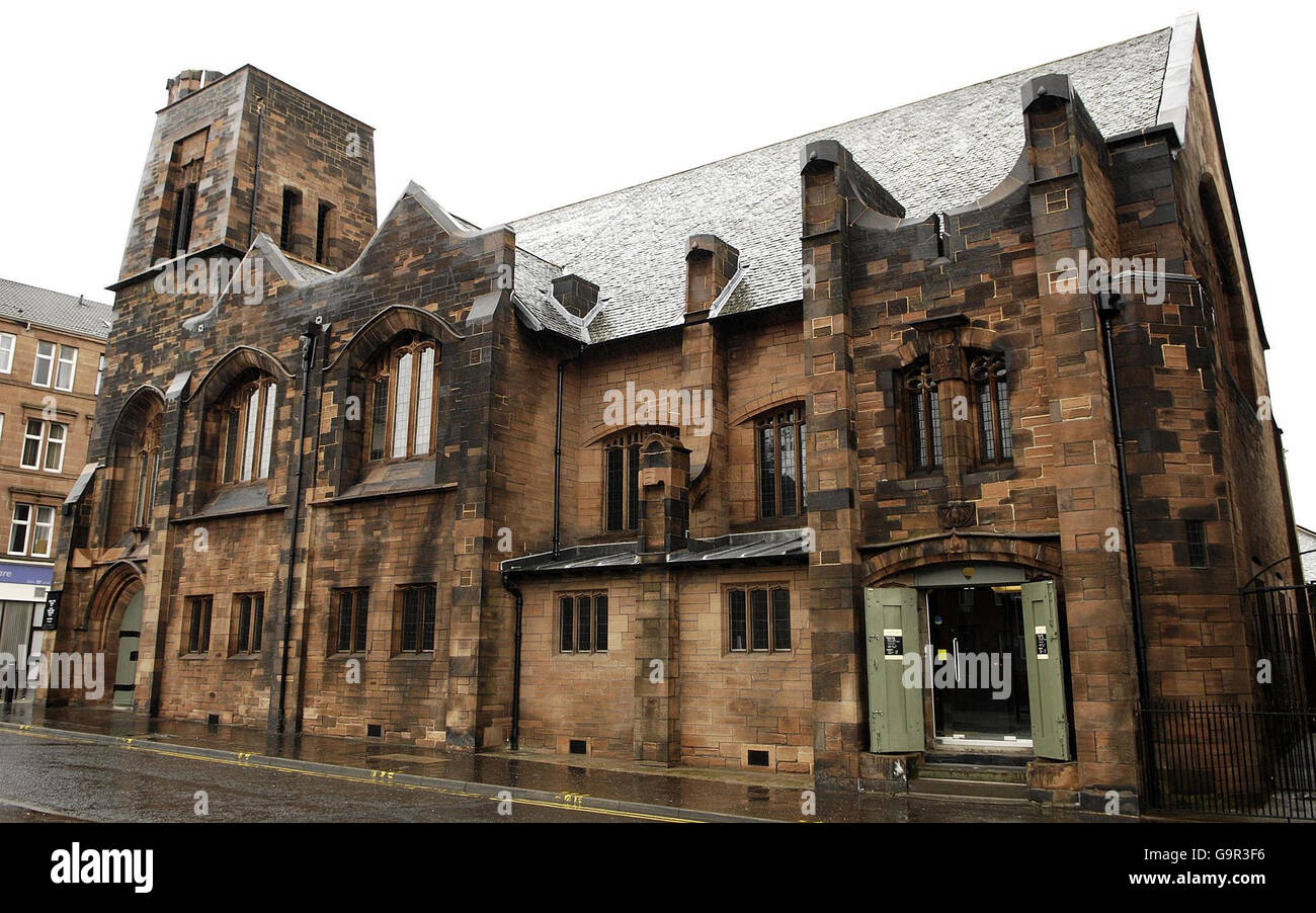 Preparation for reopening of Mackintosh church Stock Photo - Alamy