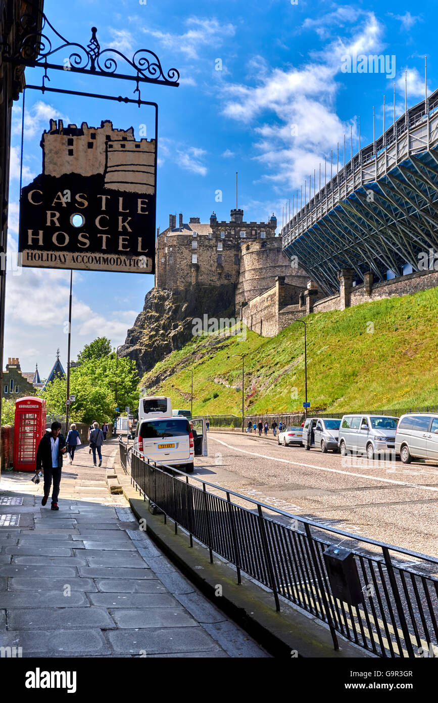 Edinburgh Castle is a historic fortress, which dominates the skyline of ...