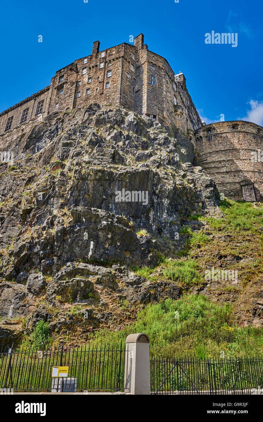 Edinburgh Castle is a historic fortress, which dominates the skyline of ...
