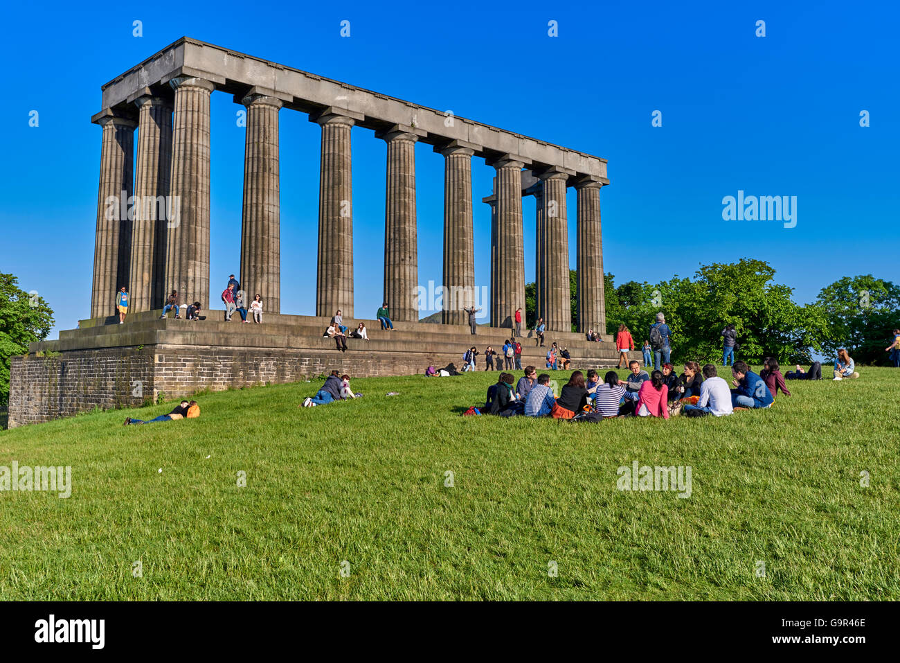 The National Monument of Scotland, on Calton Hill in Edinburgh, is ...