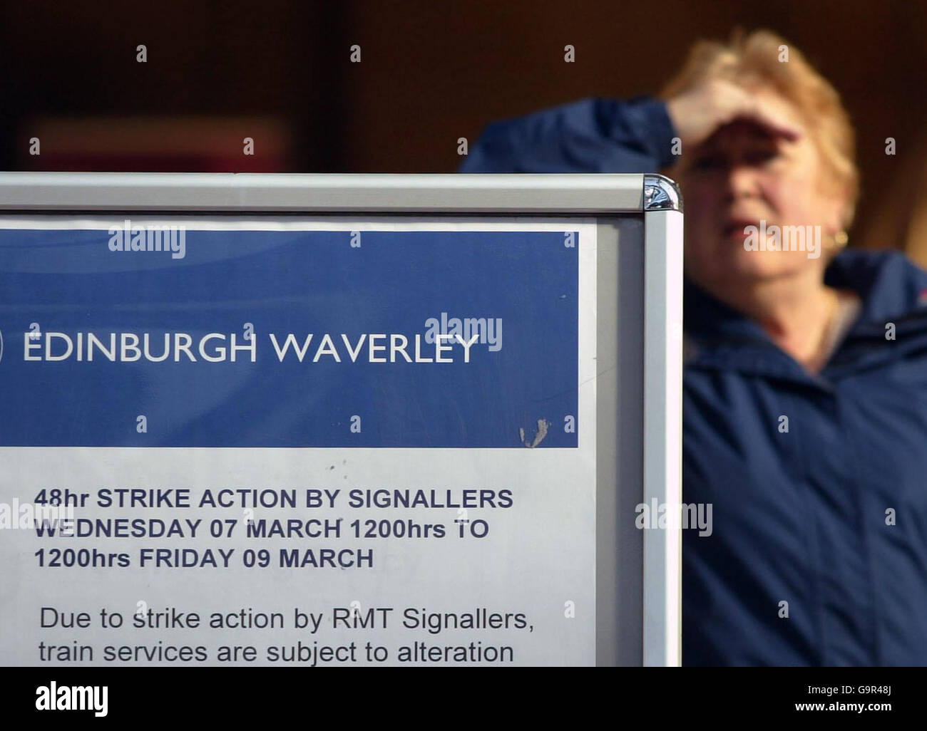 Rail chaos as signal staff walk out hi-res stock photography and images ...