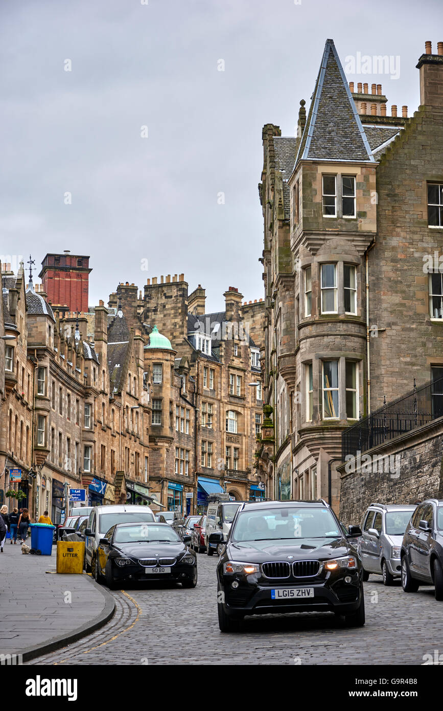 Cockburn Street is a picturesque street in Edinburgh's Old Town Stock ...