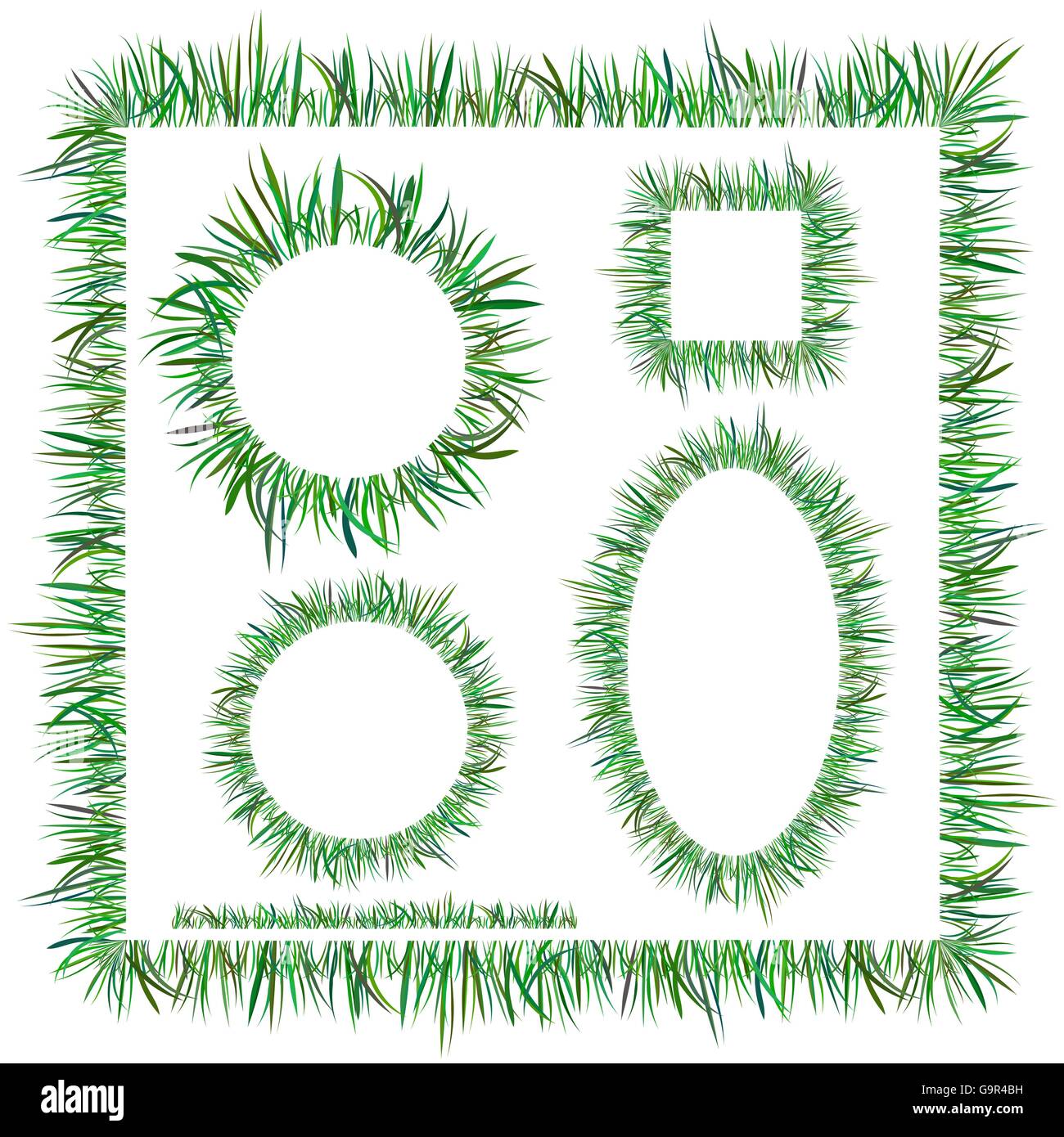 Green Grass Frames Stock Vector Image & Art - Alamy