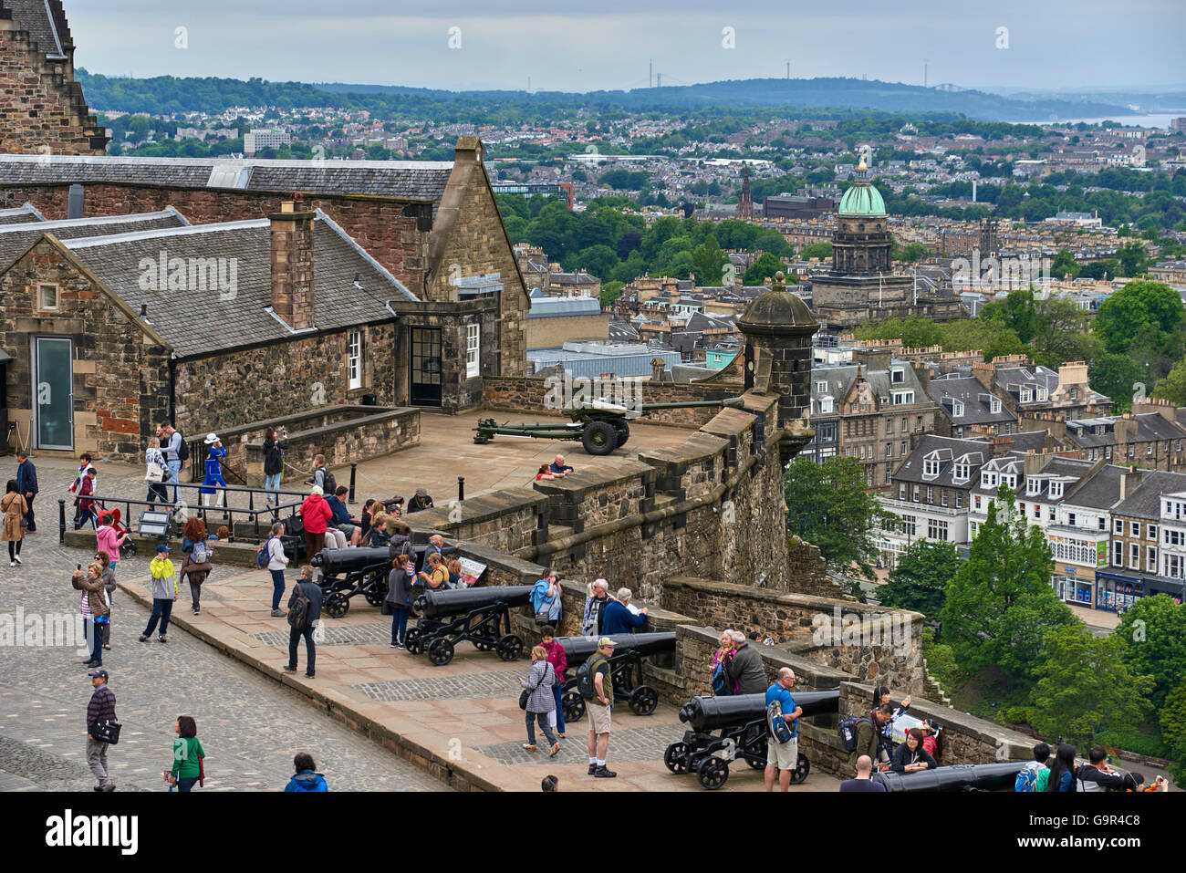 Edinburgh Castle is a historic fortress, which dominates the skyline of ...