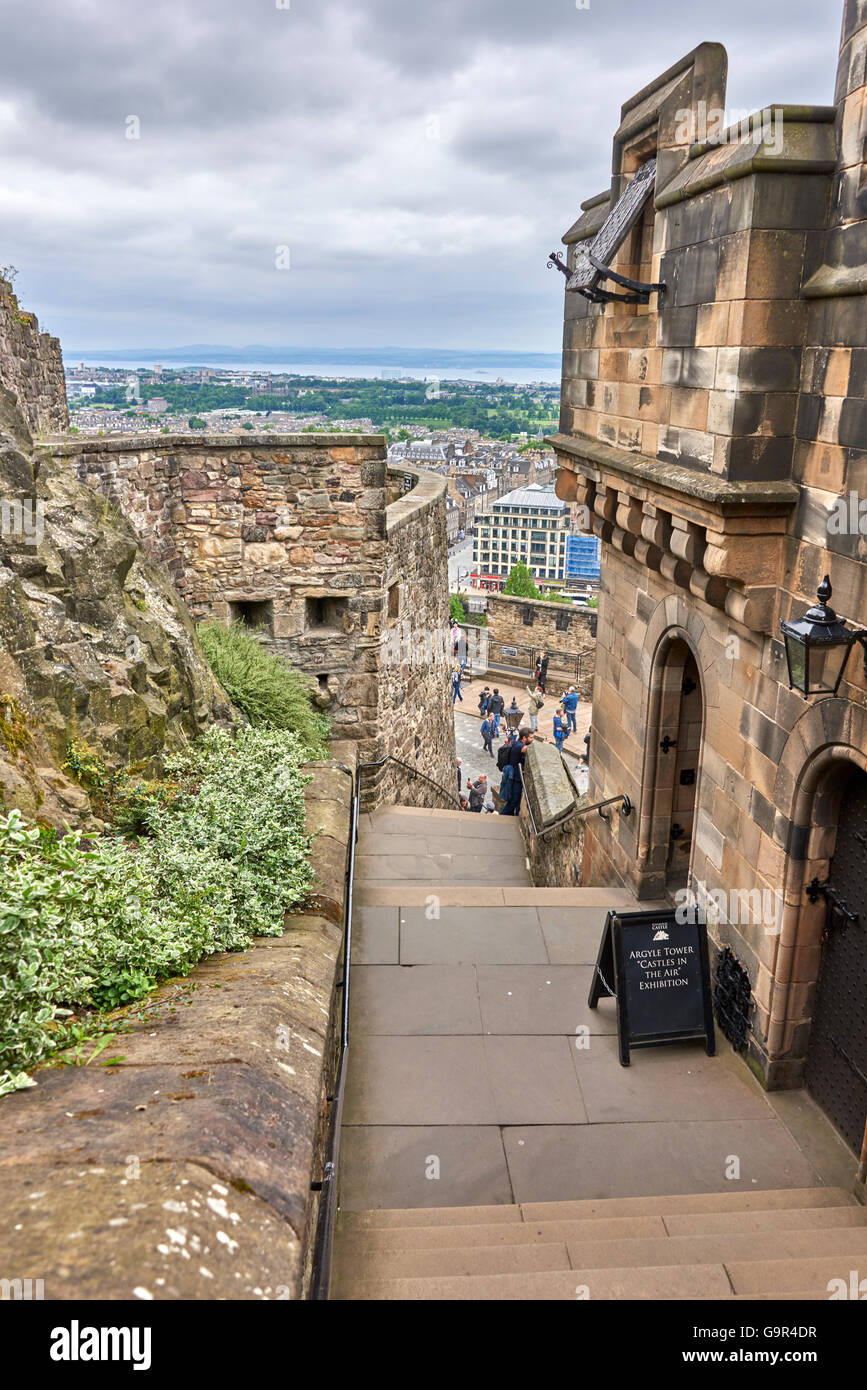 Edinburgh Castle is a historic fortress, which dominates the skyline of ...