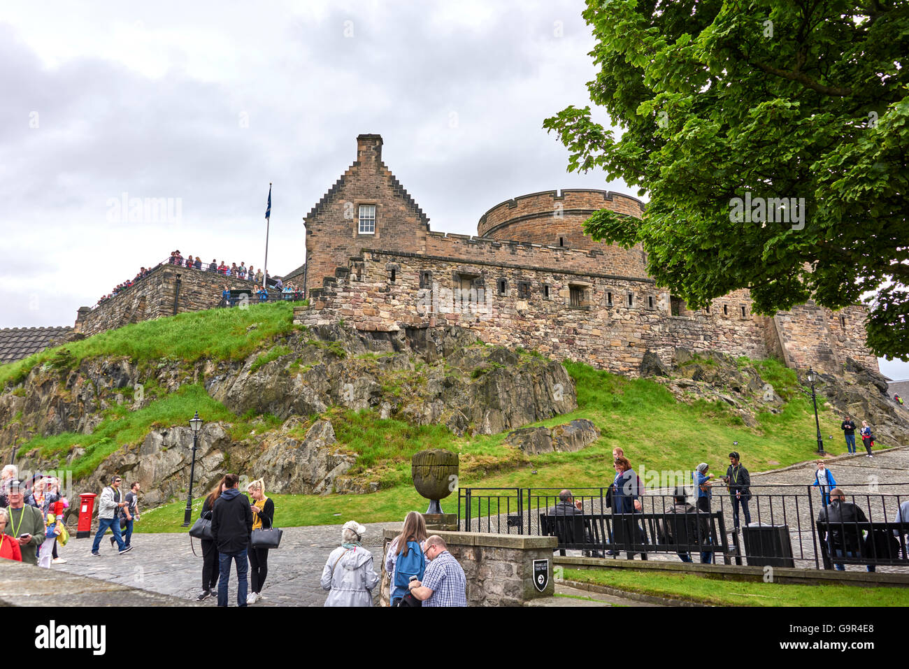 Edinburgh Castle is a historic fortress, which dominates the skyline of ...