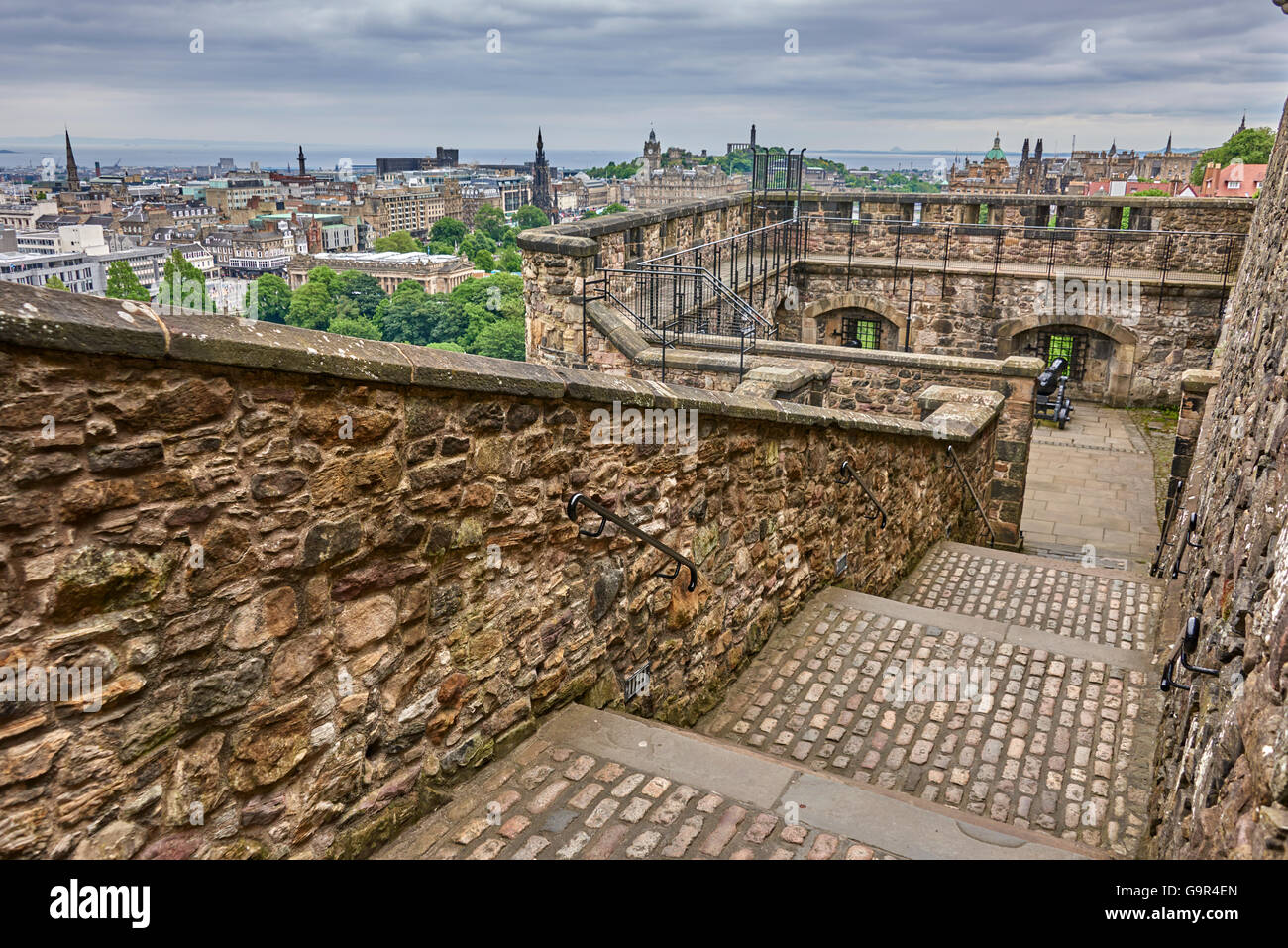Edinburgh Castle is a historic fortress, which dominates the skyline of ...
