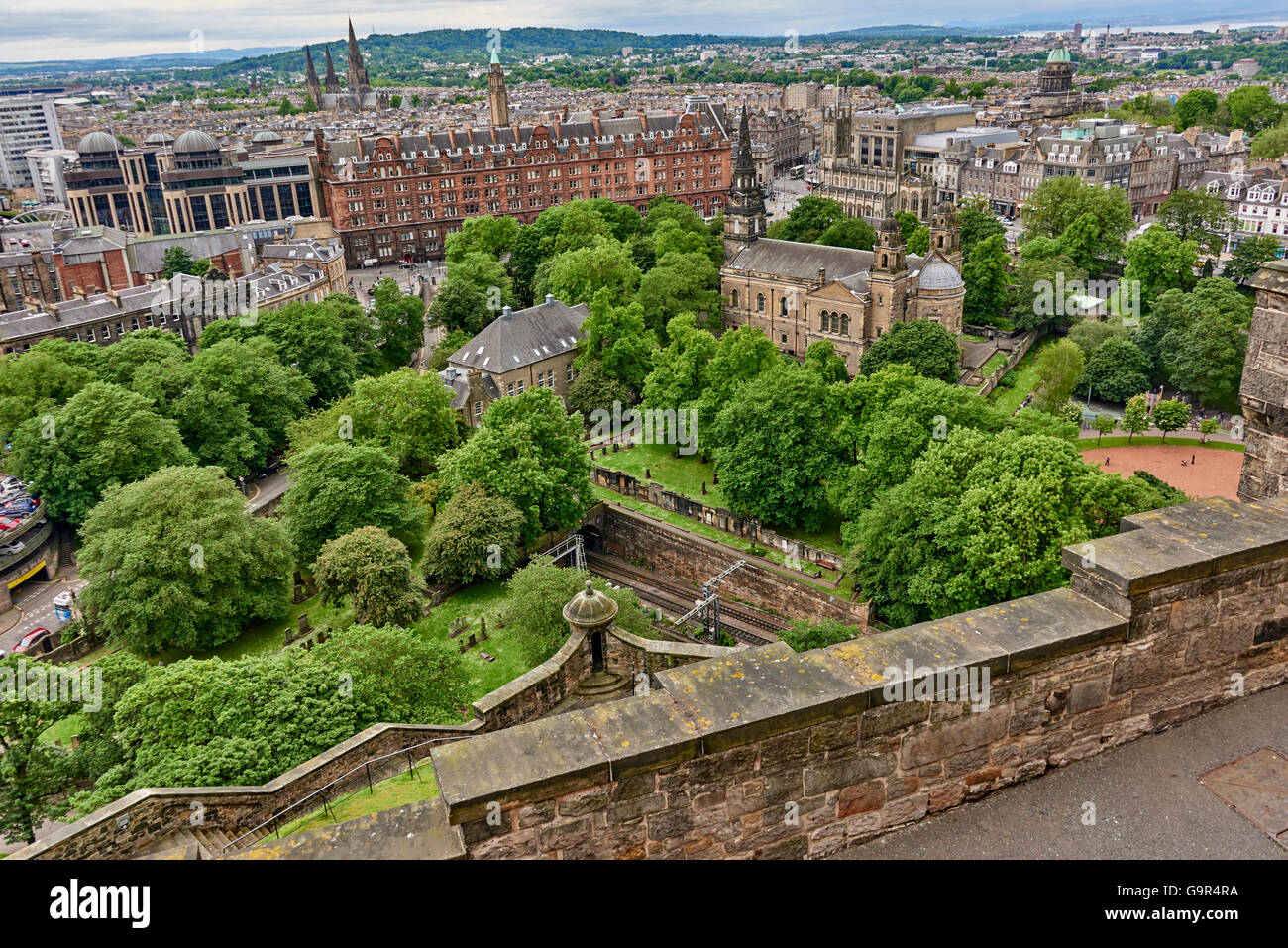 Edinburgh Castle is a historic fortress, which dominates the skyline of ...
