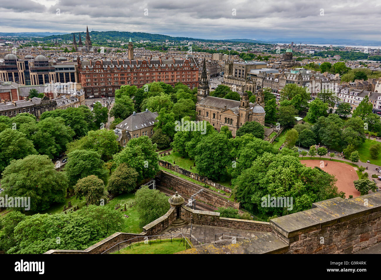 Edinburgh Castle is a historic fortress, which dominates the skyline of ...