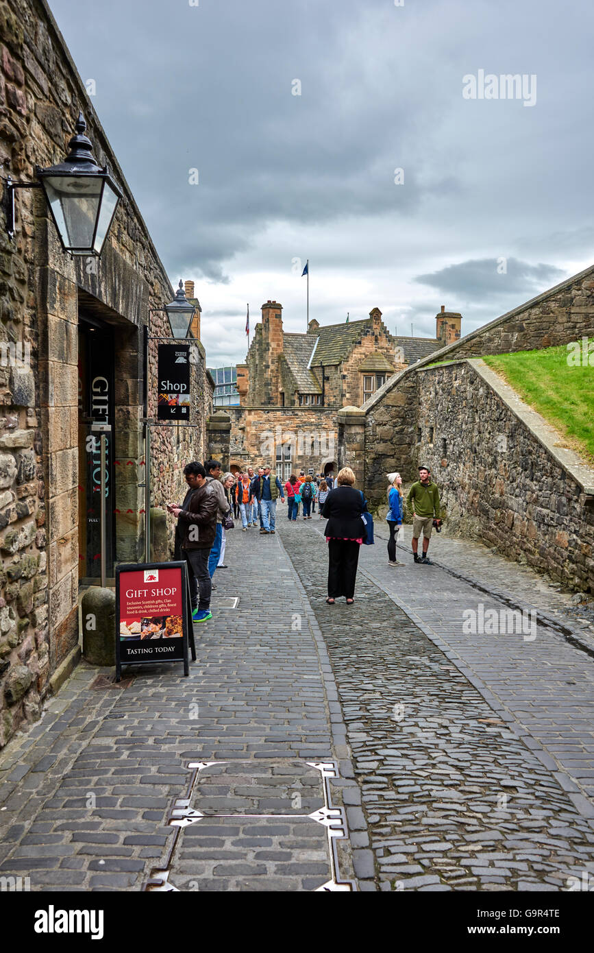 Edinburgh Castle is a historic fortress, which dominates the skyline of ...