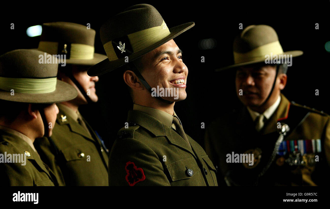 Gurkhas at Wellington Barracks in London where Defence Minister Derek ...