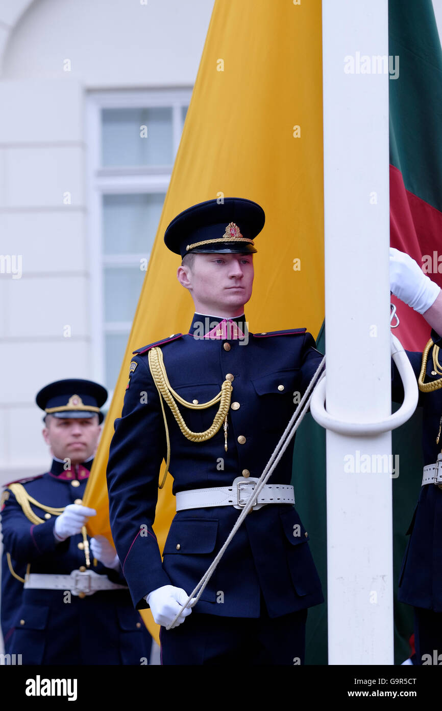 Members of the Lithuanian Air Force or LAF the military aviation branch ...