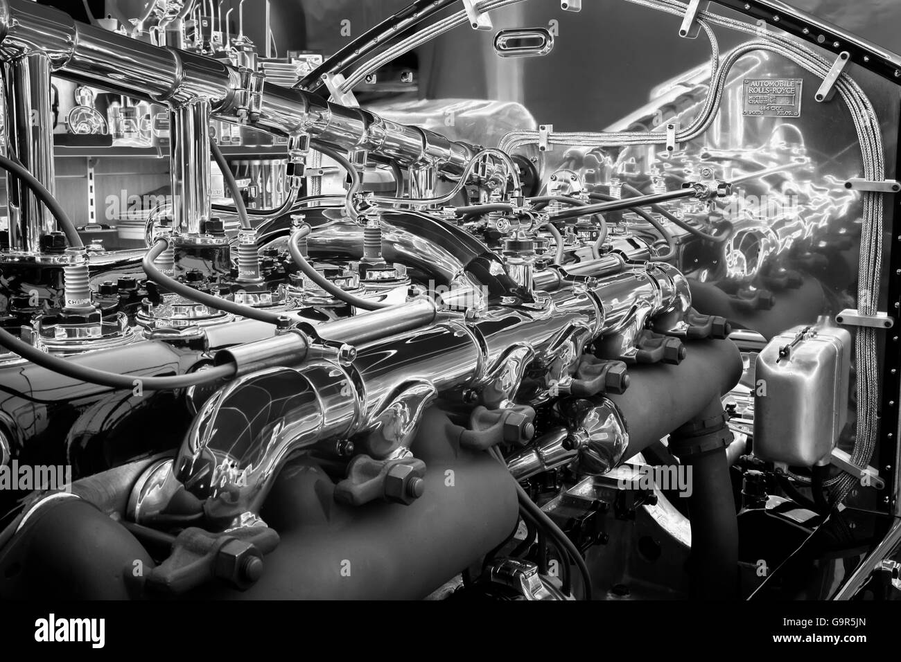 Close Up View of a partially restored Rolls Royce Engine Stock Photo ...