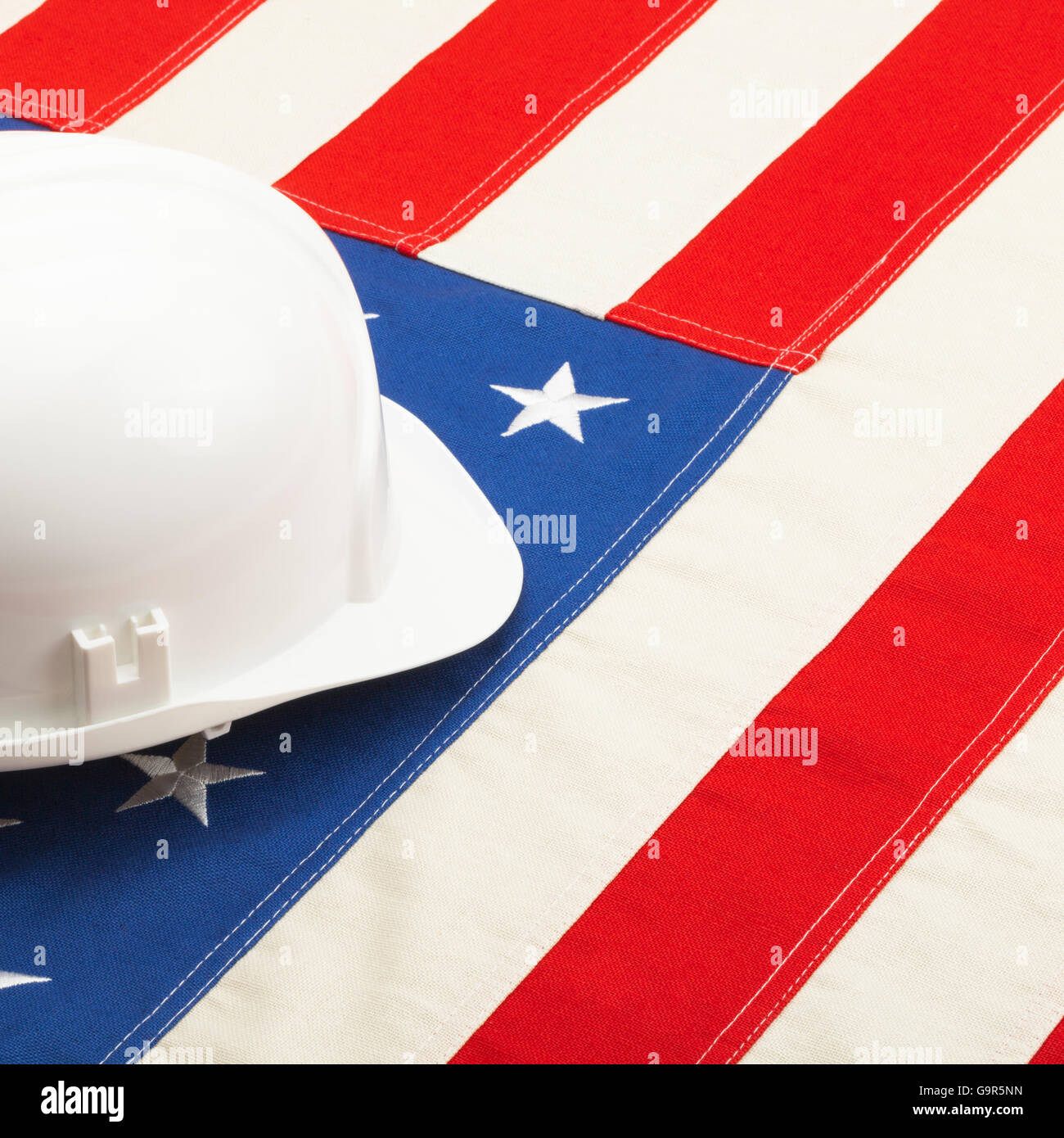 Hardhat construction american flag hi-res stock photography and images ...