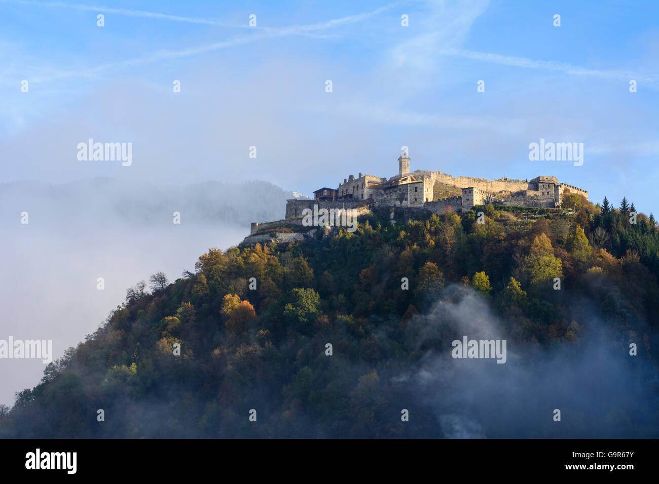 Landskron castle morning fog hi-res stock photography and images - Alamy