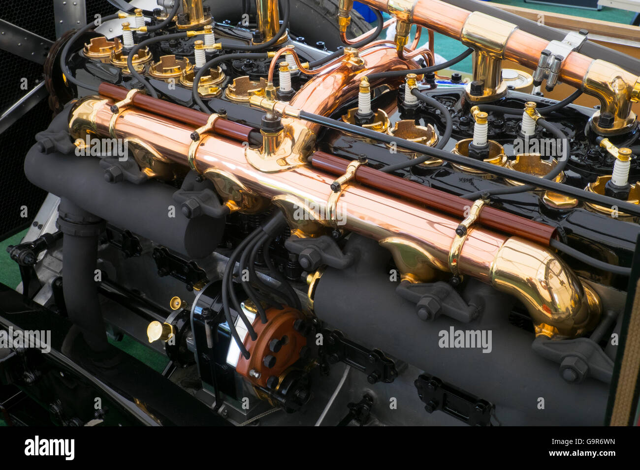 Close Up View of a partially restored Rolls Royce Engine Stock Photo ...