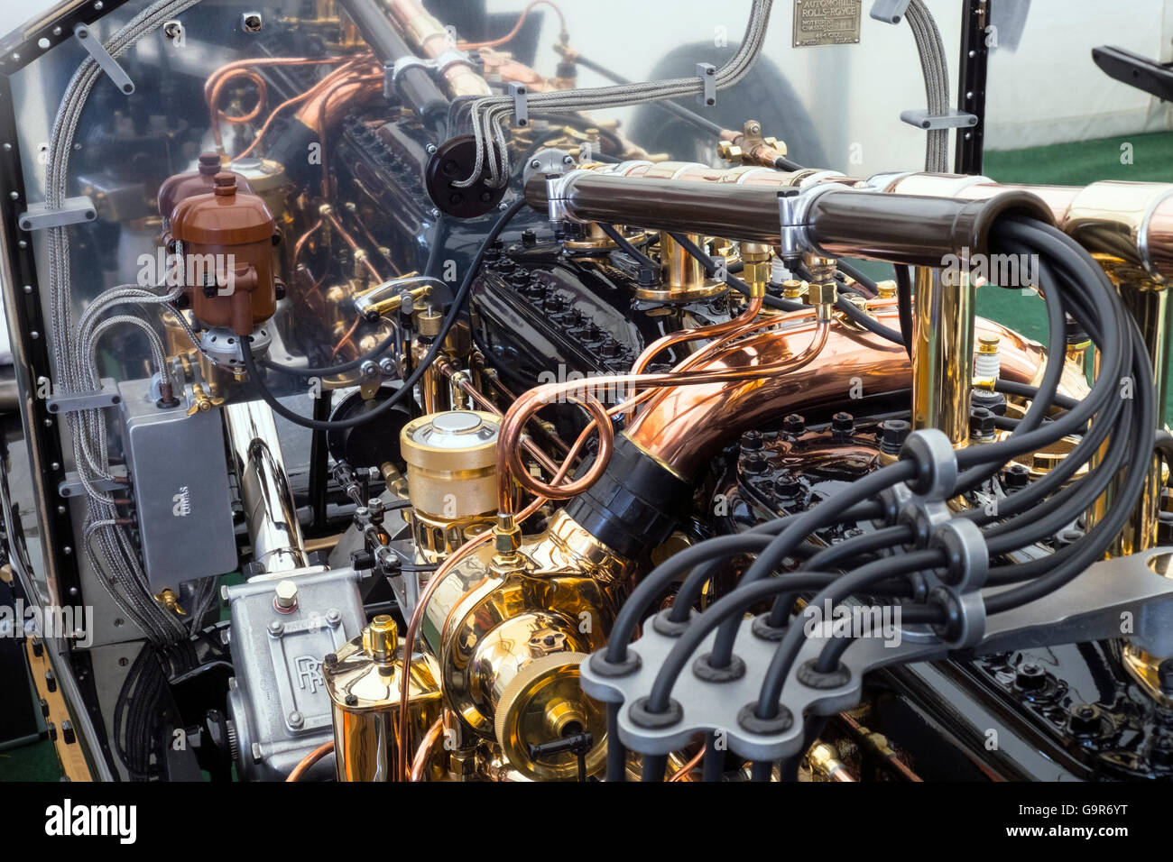 Close Up View of a partially restored Rolls Royce Engine Stock Photo ...
