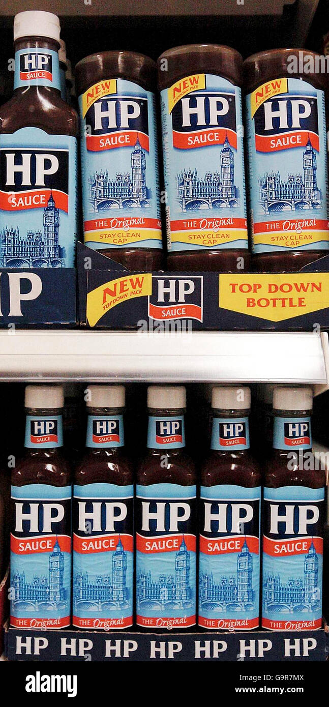 Hp sauce label hi-res stock photography and images - Alamy