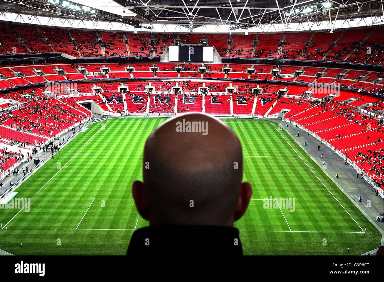 Spectators inside the new Wembley Stadium, in north west London Stock ...