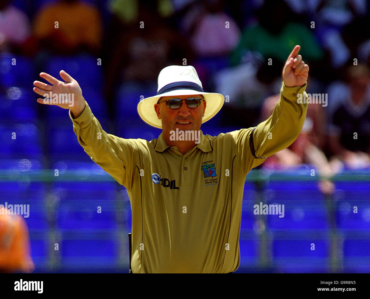 Umpire Mark Benson during the World Cup game between Scotland v South ...