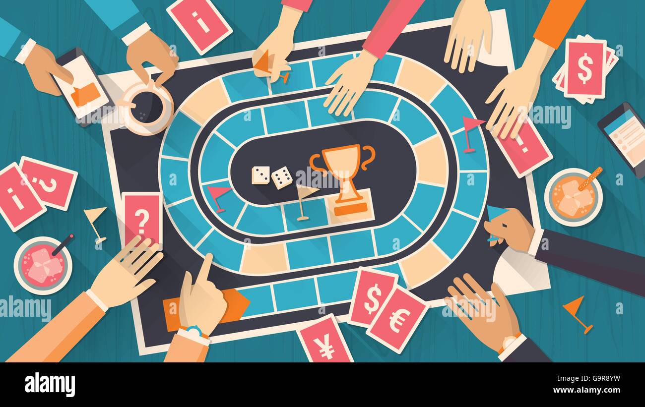 Playing vintage board game Stock Vector Images - Alamy