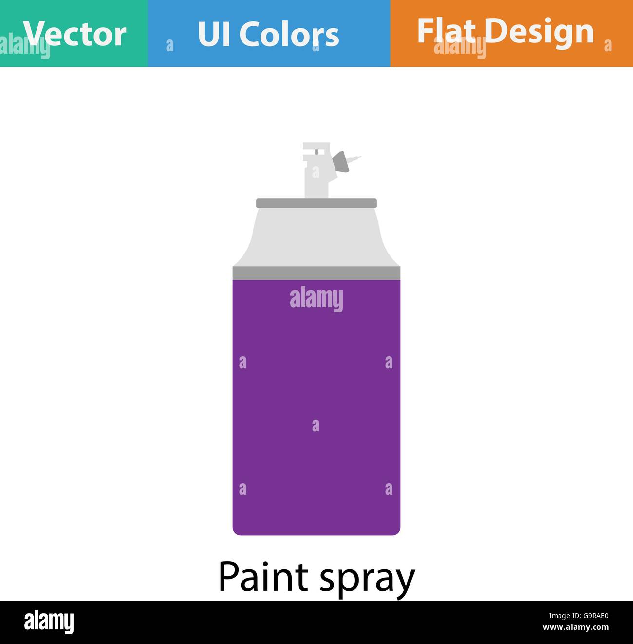 Paint spray icon. Flat color design. Vector illustration Stock Vector ...