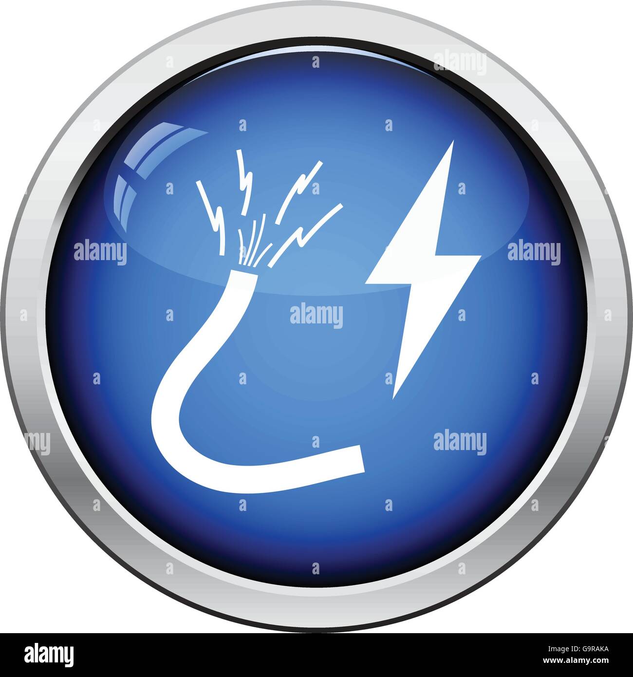 Icon of Wire . Glossy button design. Vector illustration Stock Vector ...