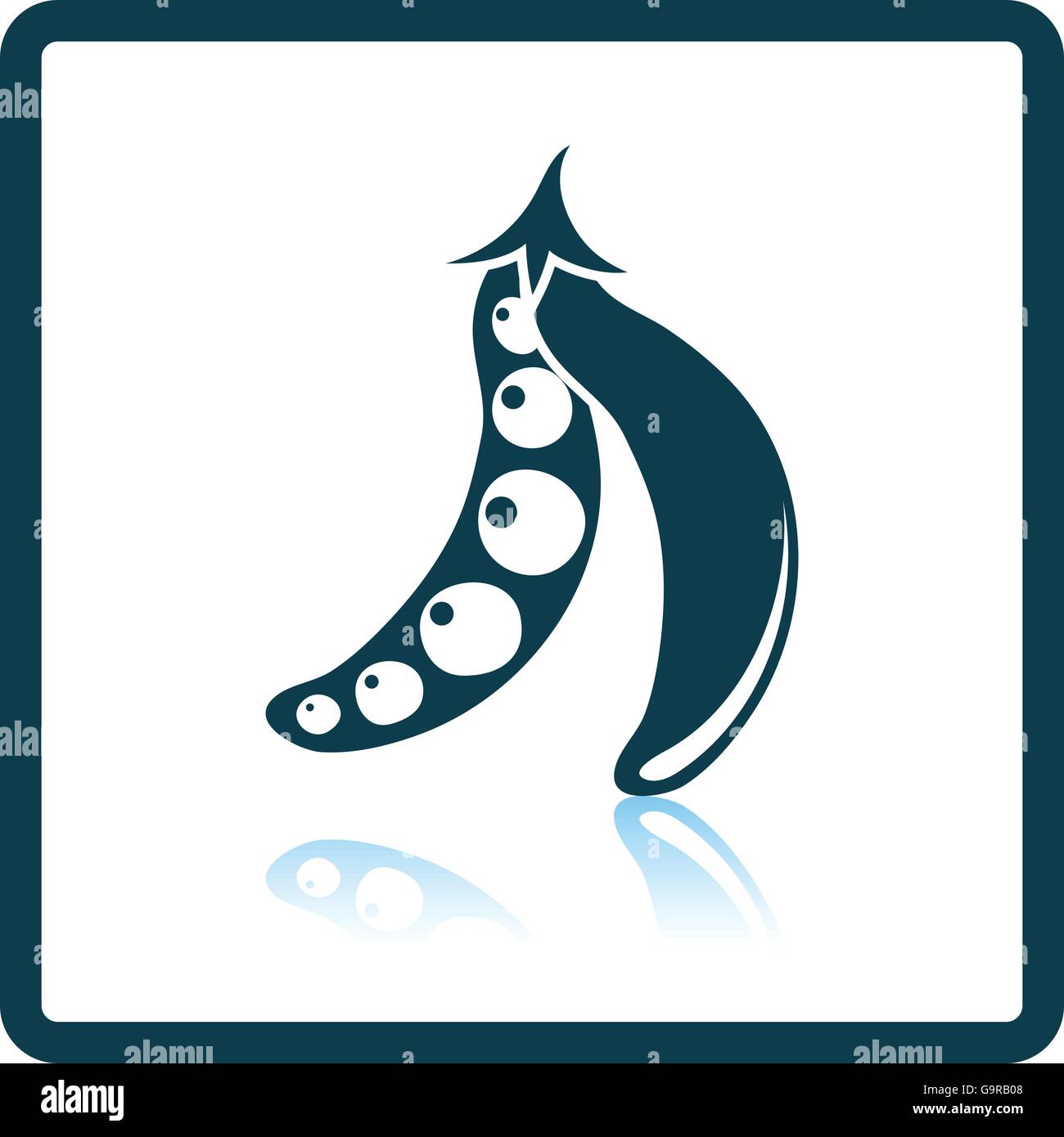 Pea icon. Shadow reflection design. Vector illustration Stock Vector ...