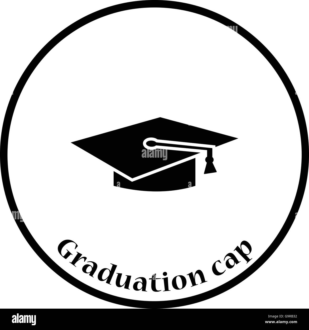Graduation Cap Circle Icon