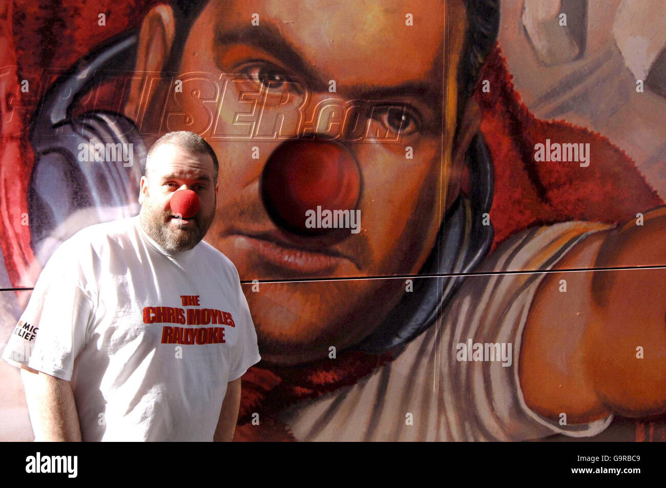 Comic Relief Rallyoke Bus Photocall - London Stock Photo - Alamy