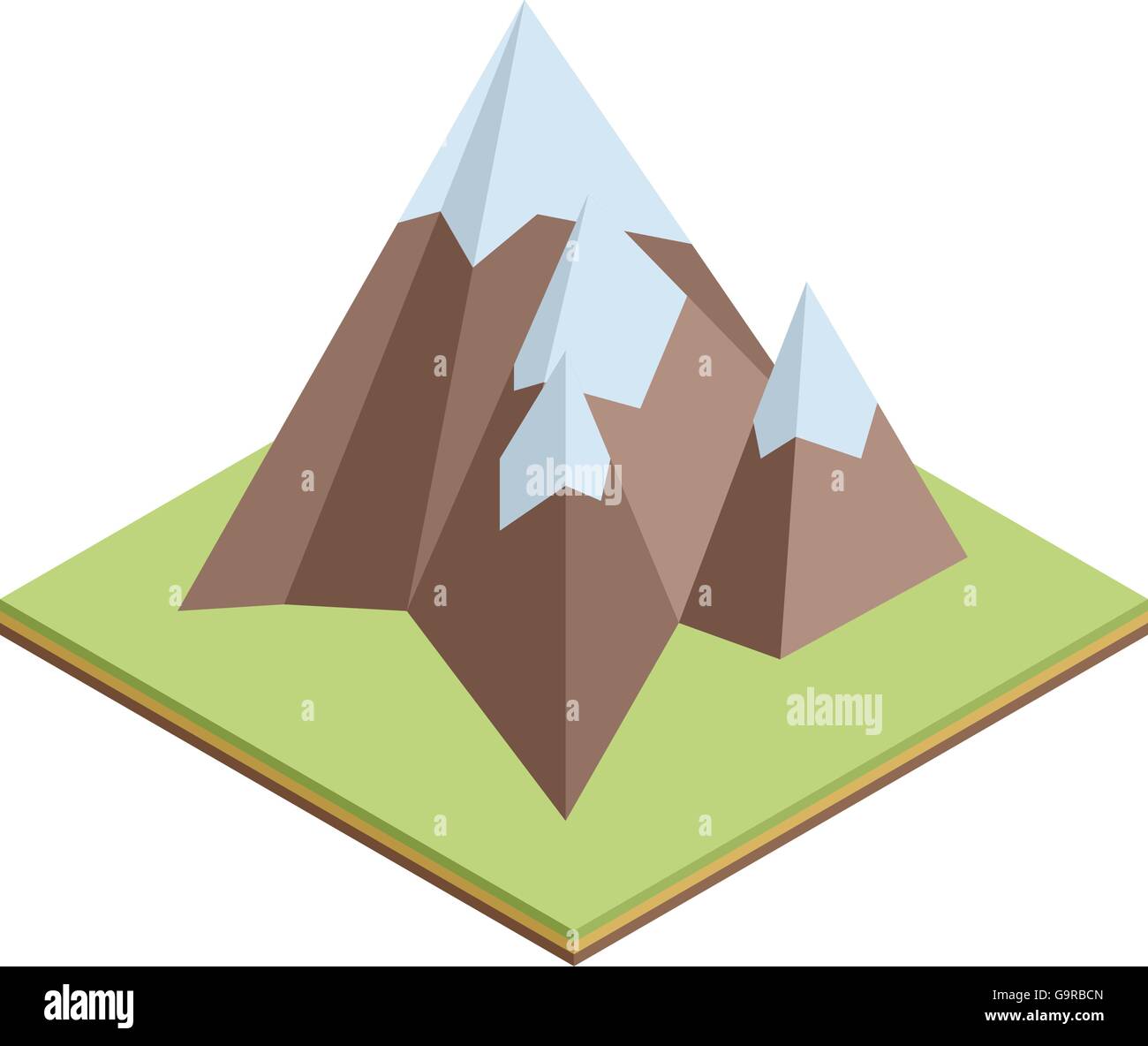 Flat isometric mountain climb Stock Vector Image & Art - Alamy