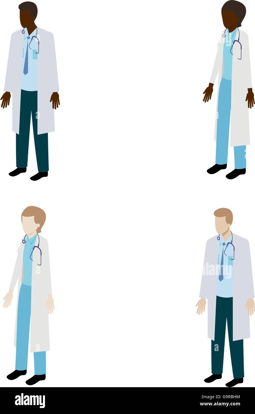 Isometric doctor character set Stock Vector Image & Art - Alamy