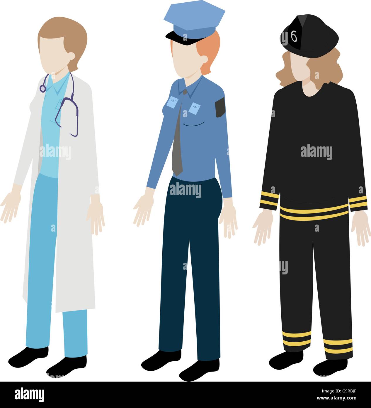 Set of isometric woman rescuers Stock Vector Image & Art - Alamy