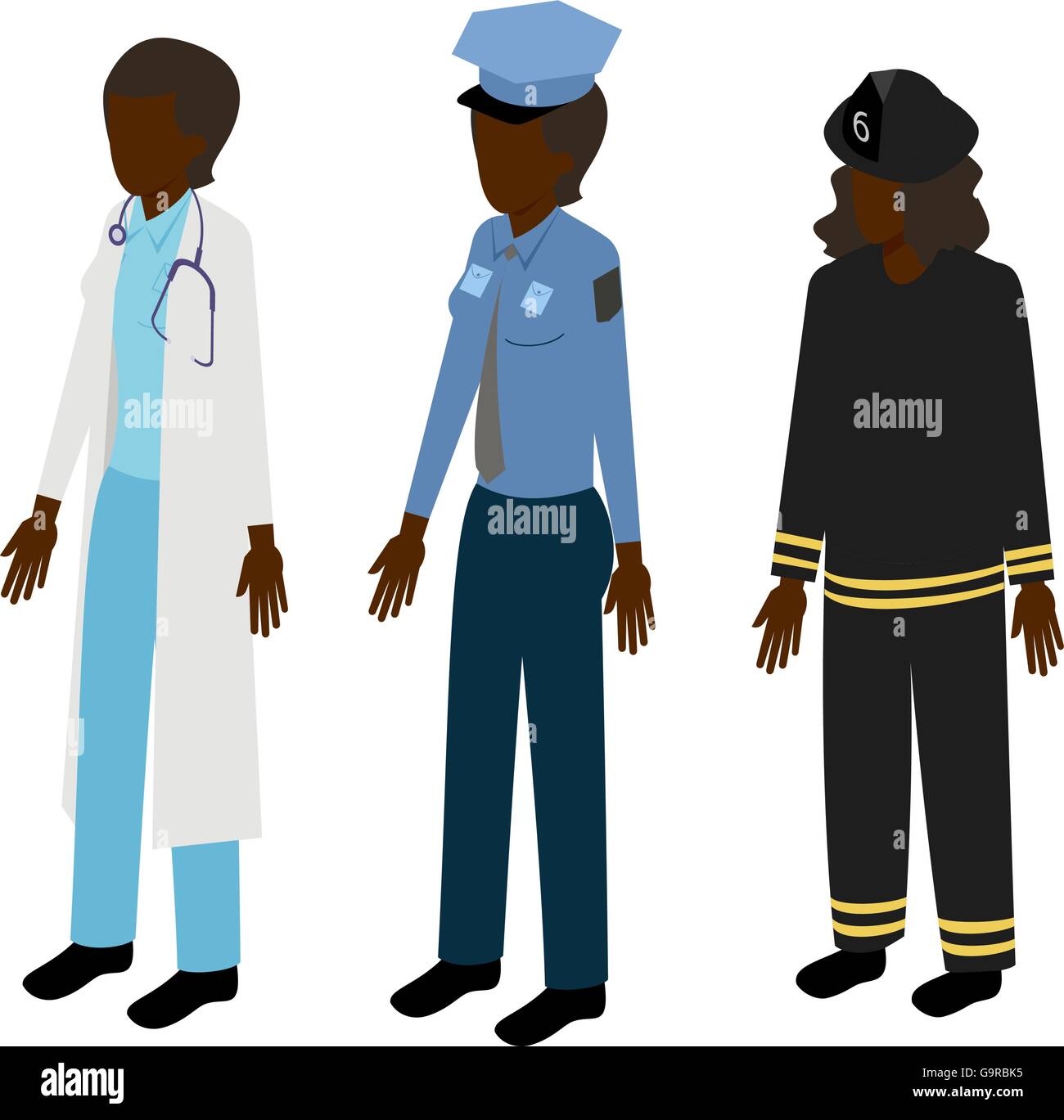 Set of isometric woman rescuers Stock Vector Image & Art - Alamy