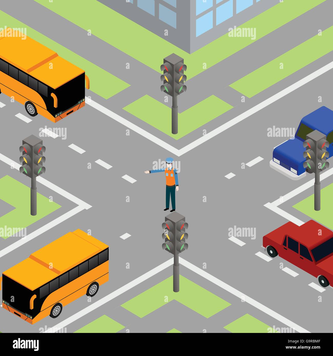 Traffic road controller Stock Vector Image & Art - Alamy