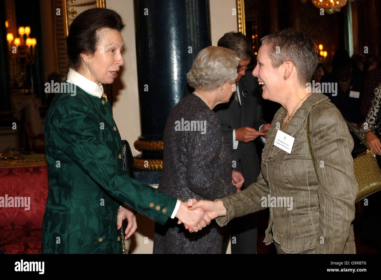 The Princess Royal (l) meets Mrs Deborah Leary at a Women in Business ...