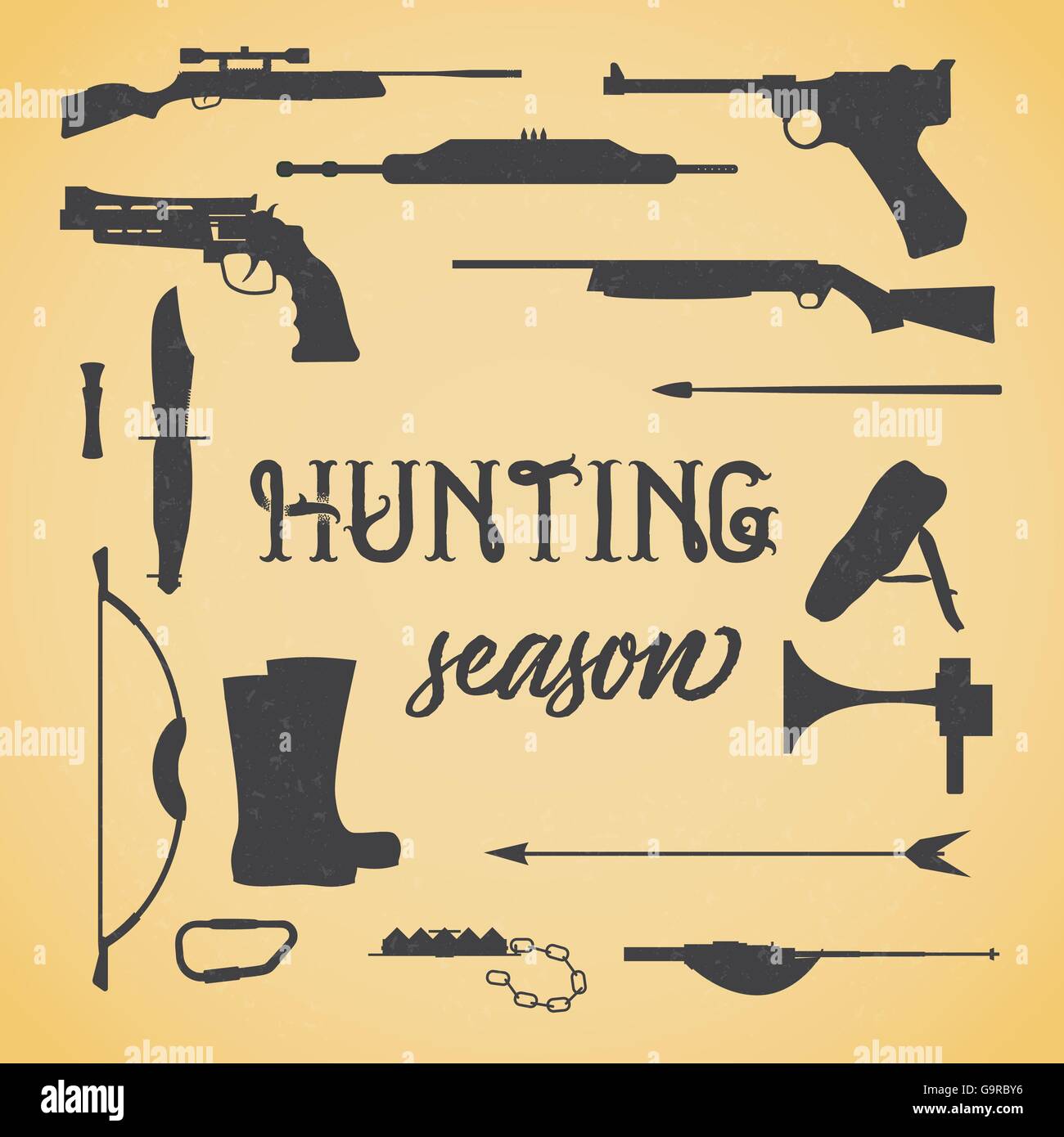 Objects for hunting weapons Stock Vector Image & Art - Alamy