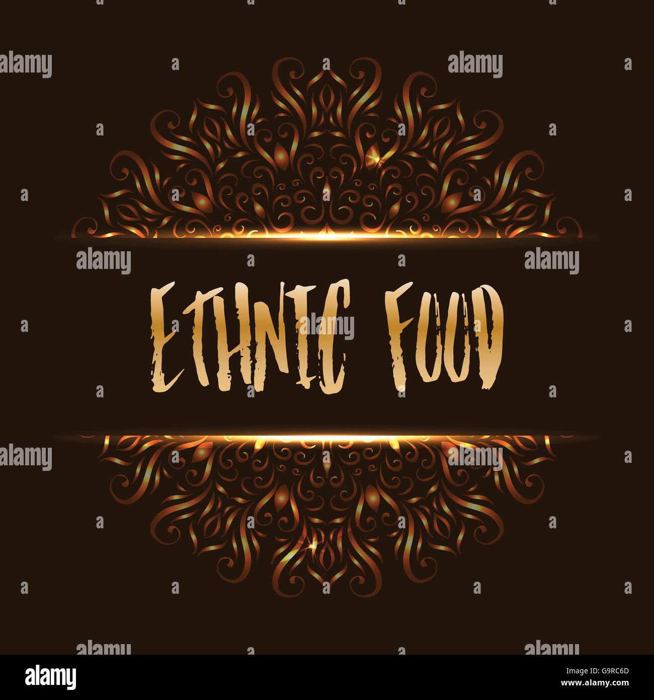 Ethnic food logo mandala design Stock Vector Image & Art - Alamy