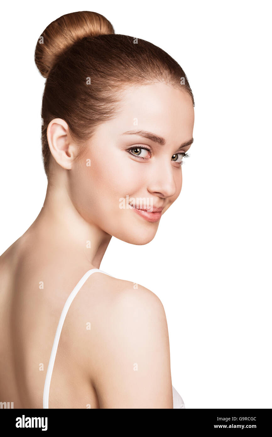 Beautiful face of young woman Stock Photo - Alamy