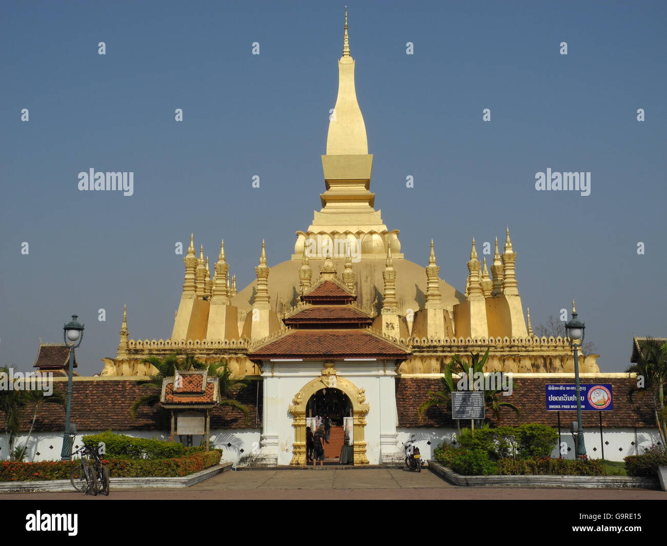 Golden Stupa at Pha That Luang, Vientiane, province Vientiane, Laos ...