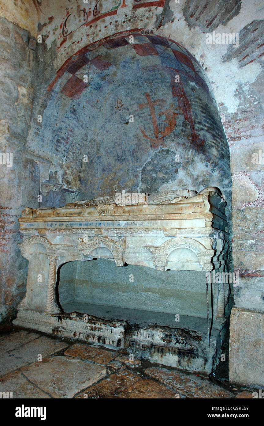Sarcophagus of St Nicholas, Cathedral of St Nicholas, Demre, Lycia ...