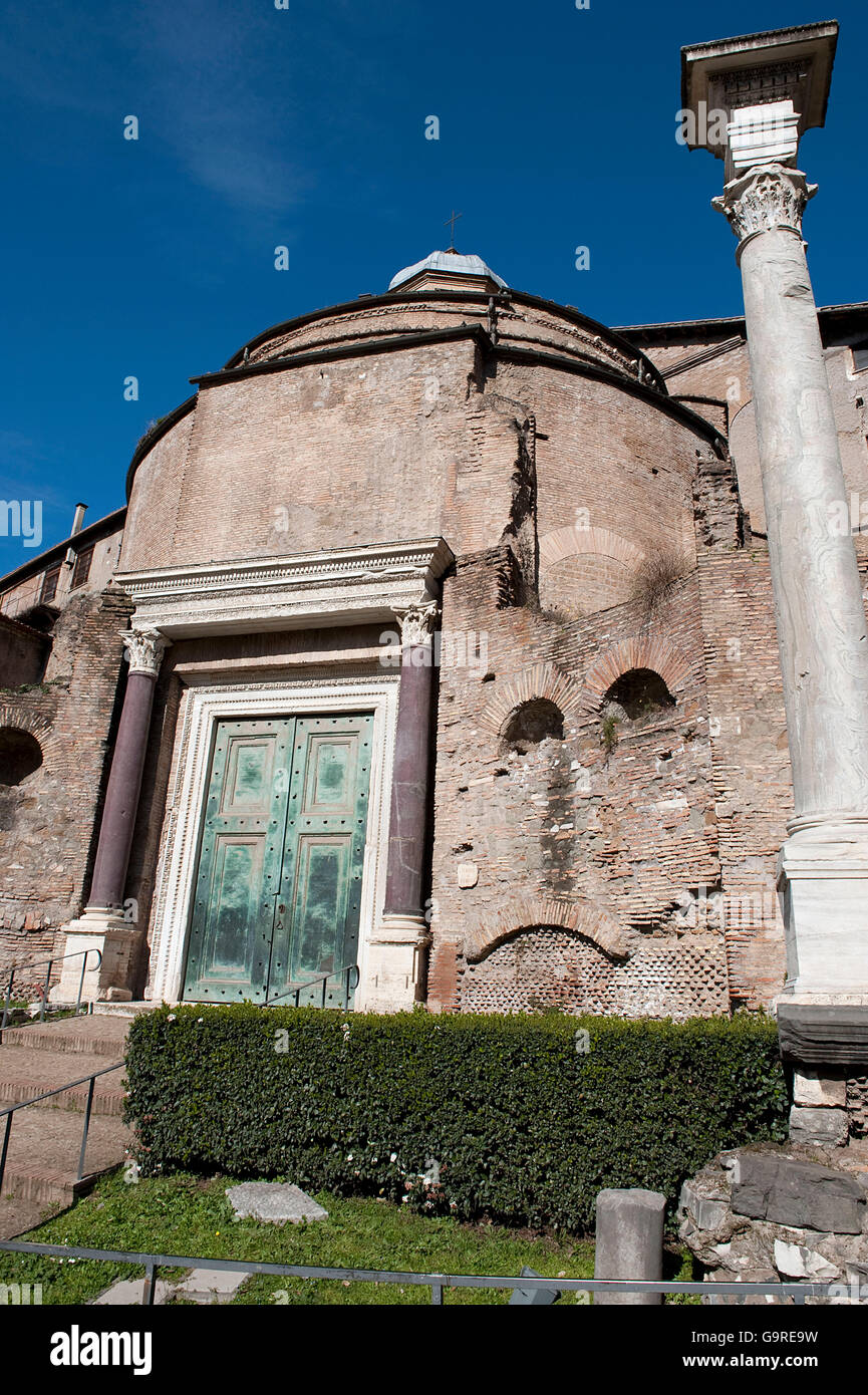 Temple of Divus Romulus, Forum Romanum, Rome, Italy / Roman Forum Stock ...
