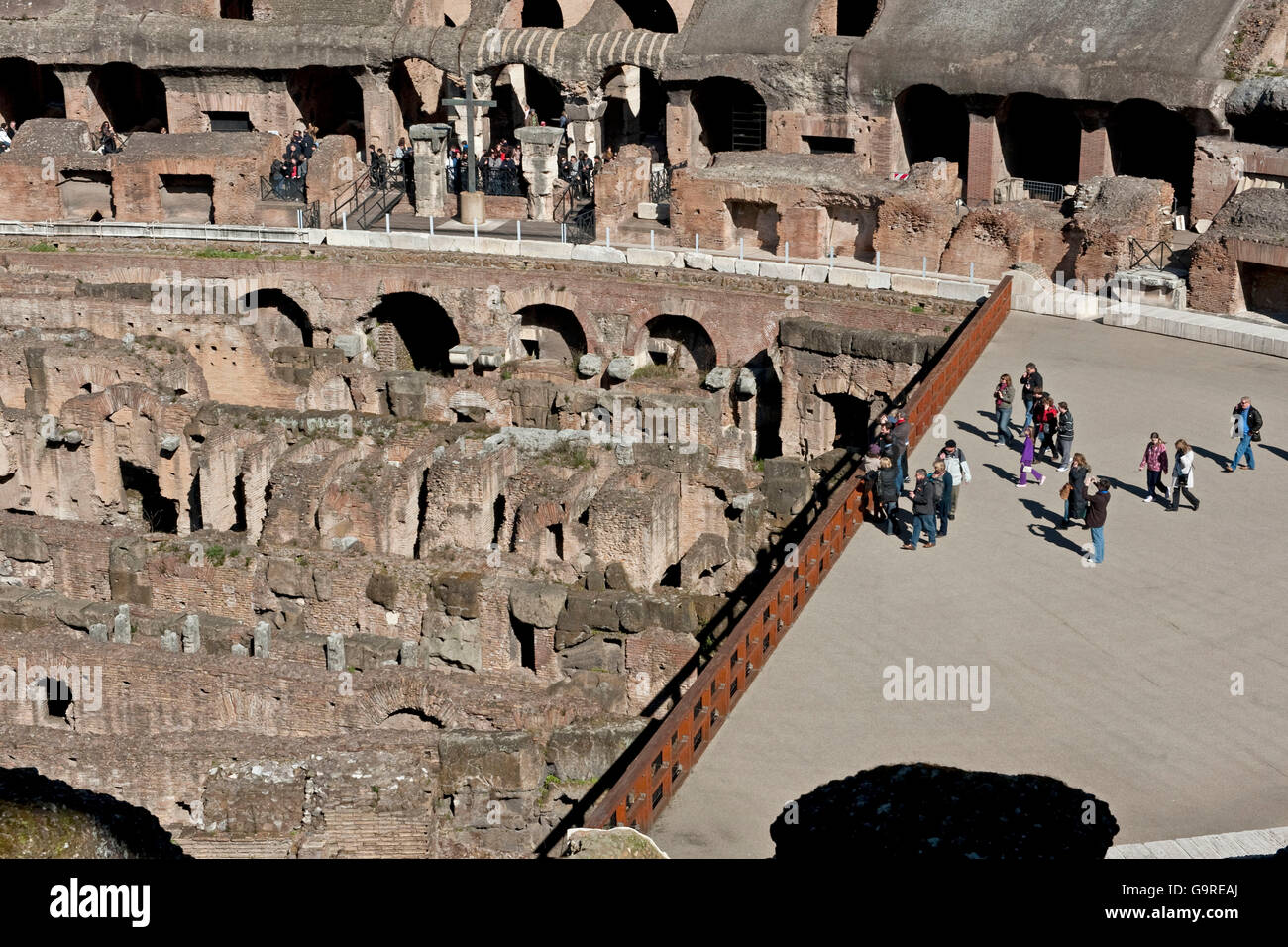 Internal space, Colosseum, Rome, Lazio, Italy / Amphitheatrum Novum ...