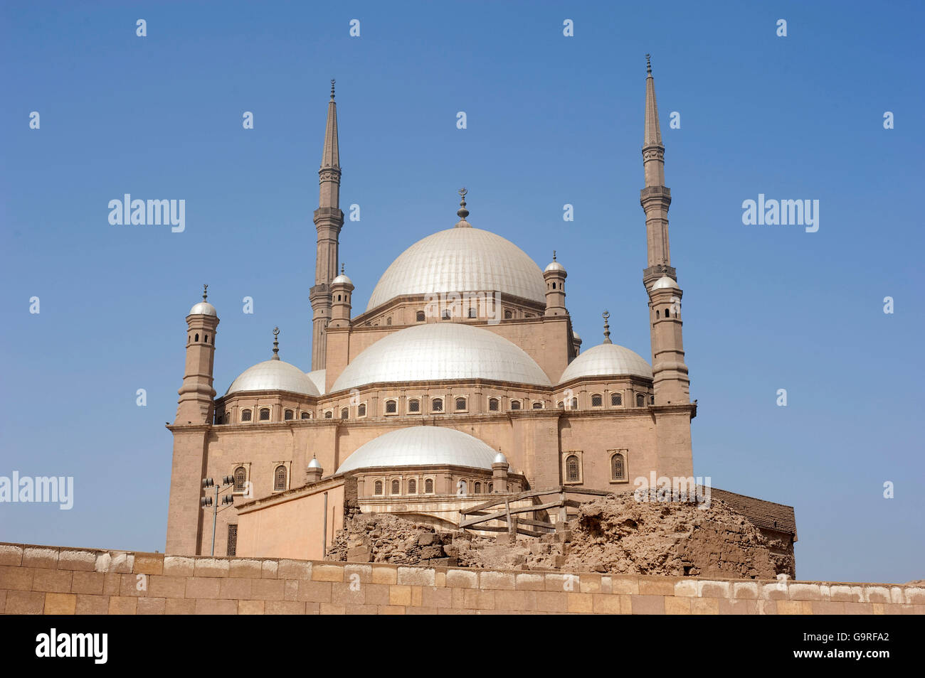 The great Mosque of Muhammad Ali Pasha, twin minarets, Ottoman style ...