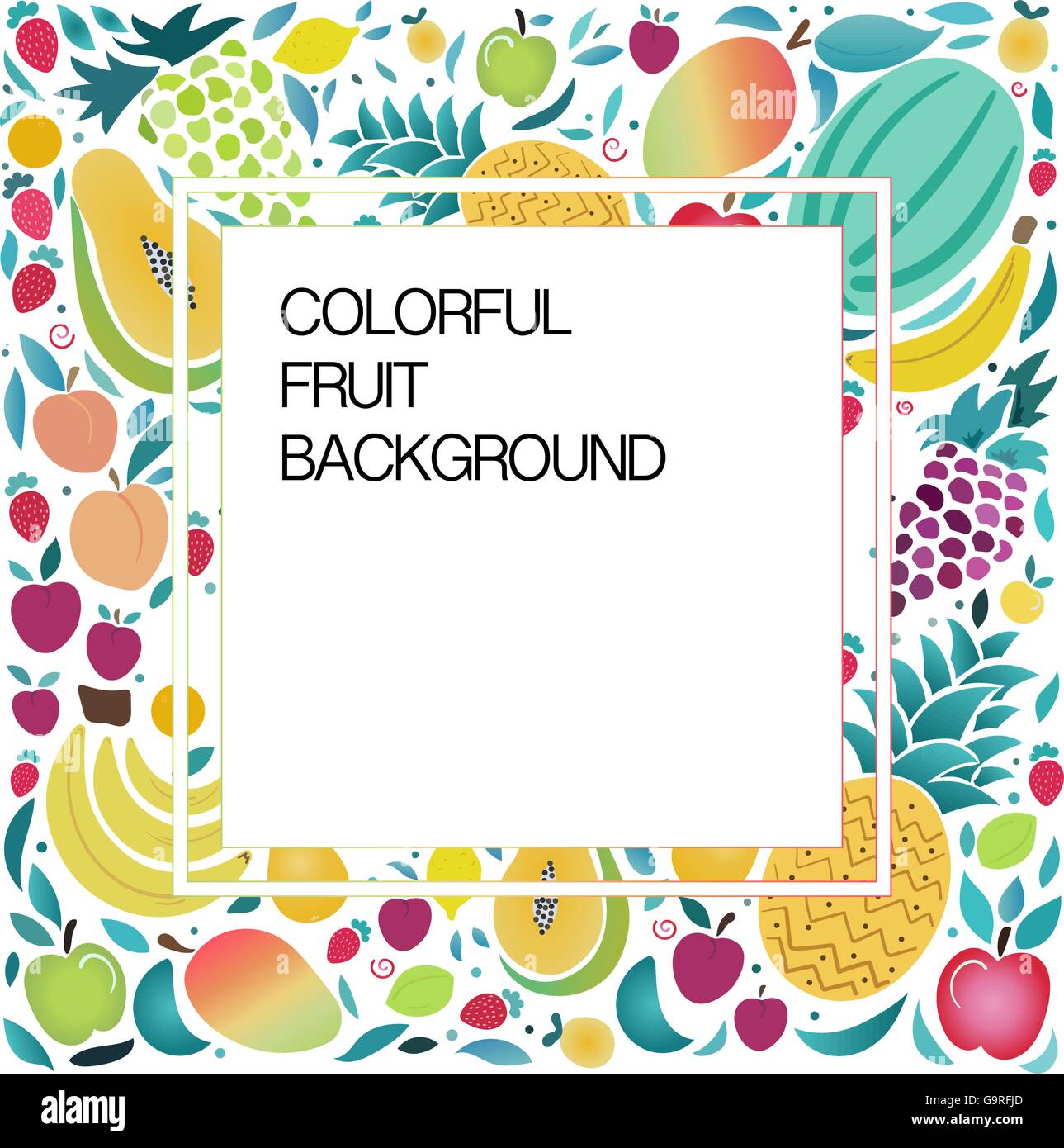 Organic fruits template in vector illustration Stock Vector Image & Art ...