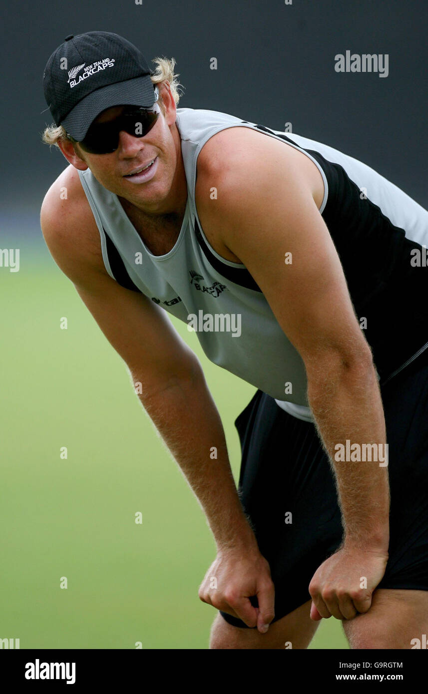 New zealands jacob oram training national stadium in georgetown hi-res ...