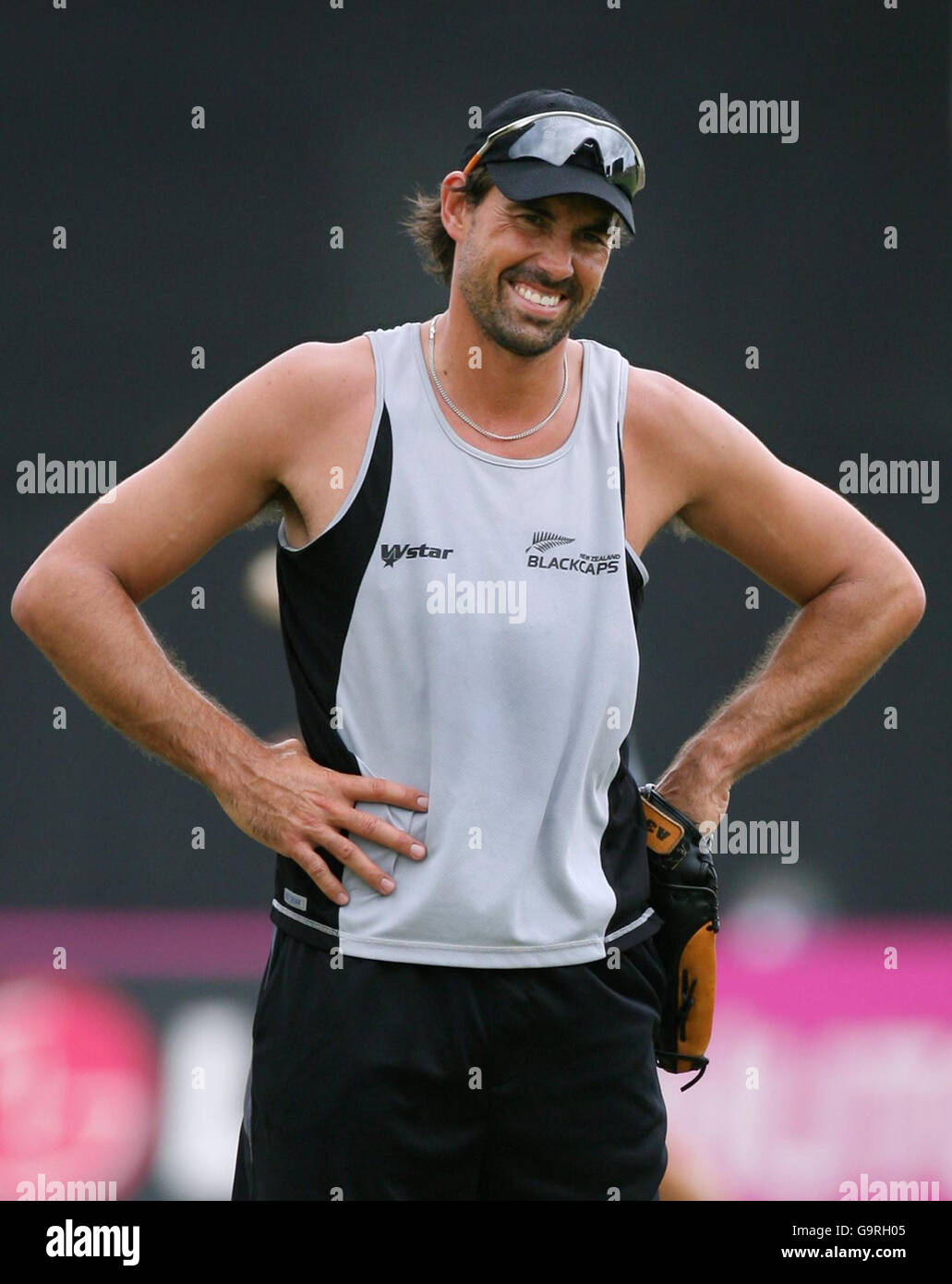 New Zealand's captain Stephen Fleming during training at the National ...